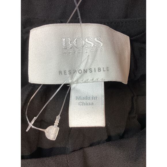 Boss By Huge Boss Women Dress Size 12UK Black Knot Front Long Balloon ...
